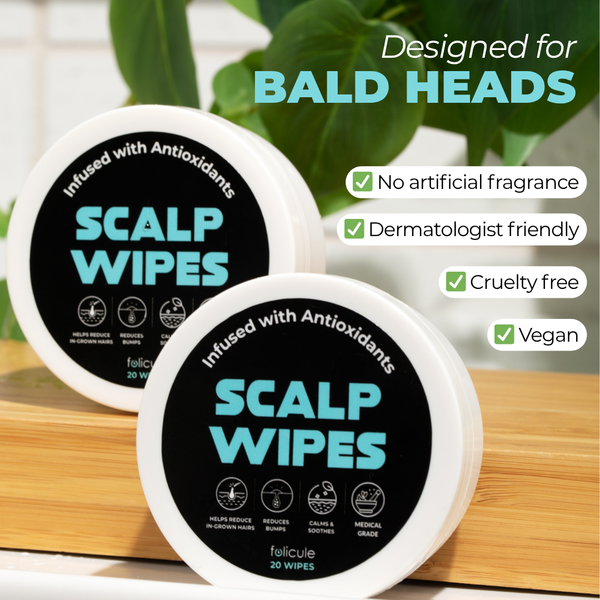 Dual-Action Scalp & Face Shave Wipes | Reduce Bumps & Ingrown Hairs ...